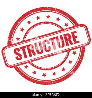 STRUCTURE text on red grungy vintage rectangle stamp Stock Photo - Alamy