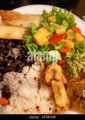 TRADITIONAL COSTA RICAN CASADO FOOD DISH Stock Photo - Alamy