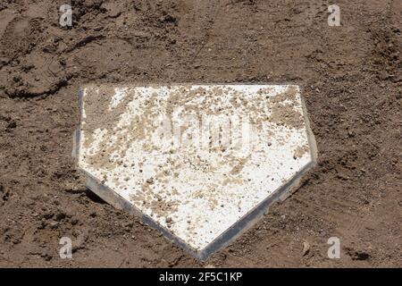 Home Base Plate After the Ball Game Stock Photo - Alamy