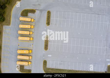 School buses parked near the high school Stock Photo - Alamy
