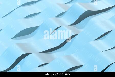 Flowing wave clothe background, 3d rendering. Computer digital drawing ...