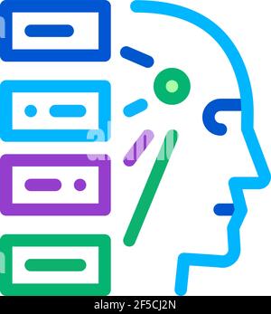 classification of machine learning color icon vector illustration Stock ...