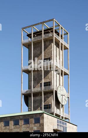 Historic City Hall of Aarhus with the clock tower in Denmark Stock ...
