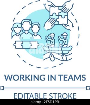 Team collaboration turquoise concept icon Stock Vector Image & Art - Alamy