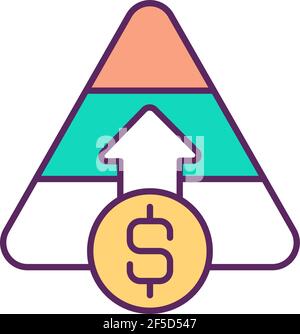 Income increase chart RGB color icon Stock Vector Image & Art - Alamy