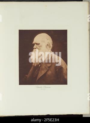 A black and white portrait of Charles Darwin, photographed by Julia ...