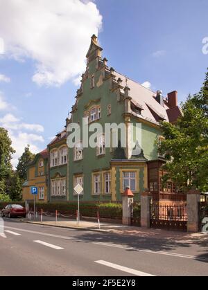 Old house at historical district of Zary. Poland Stock Photo - Alamy