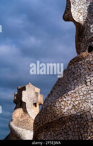 La Pedrera (Milá House),Gaud architect,Barcelona,Catalonia,Spain Stock ...