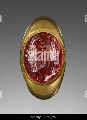 Engraved Gem Inset Into a Ring, Signed by Apelles, Greek, active about ...