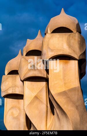 La Pedrera (Milá House),Gaud architect,Barcelona,Catalonia,Spain Stock ...