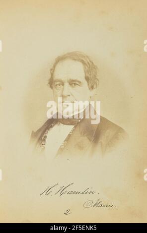 Portrait of Hannibal Hamlin, 19th-century U.S. Vice President under ...