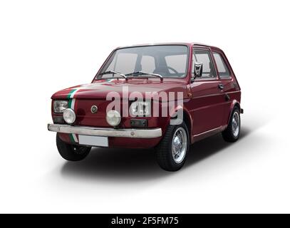 Small Italian sport hatchback car isolated on white Stock Photo - Alamy