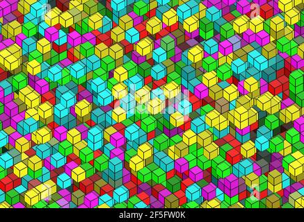 building structure from cubes. Abstract architecture backgrounds Stock ...
