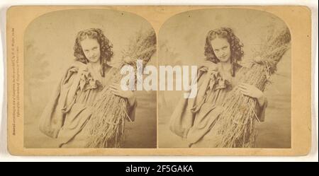 A Modern Ruth.. Franklin G. Weller (American, 1833 - 1877 Stock Photo ...