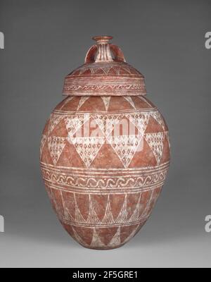 "White-on-Red" Ware pithos with Lid. Workshop of the Calabresi Urn ...