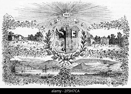 heraldry, coat of arms, Switzerland, City of Basel, glass painting, mid ...