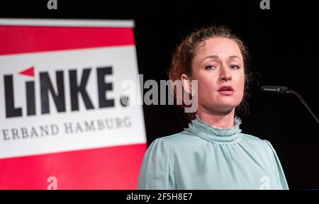 Hamburg, Germany. 26th Mar, 2021. Zaklin Nastic (Die Linke) speaks ...
