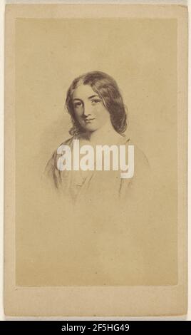 Reproduction of a portrait of an unknown young woman by Gustave Jean ...