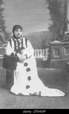 Queen Emma of Hawaii, photograph by A. A. Montano Stock Photo - Alamy