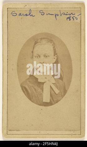 Sarah Simpkin. 1855; J. Cooper, British, active Wigan, England 1850s ...