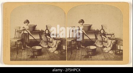 Washing Day; Franklin G. Weller, American, 1833 - 1877, 1871; Albumen ...