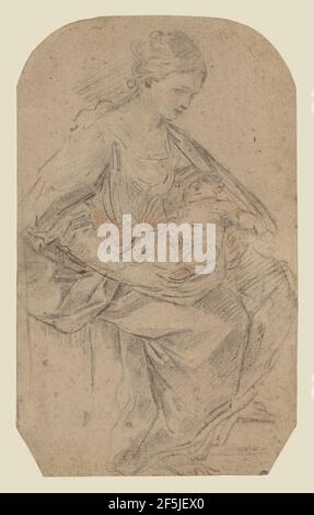 Nativity (recto), Turbaned Woman (verso); Guido Reni, Italian, 1575 ...