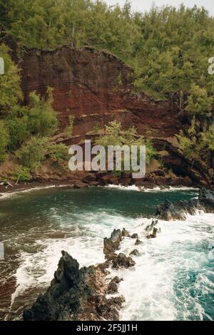 Red Sand Beach on MauI Stock Photo - Alamy