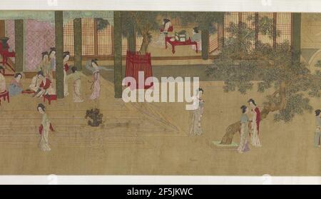 Qiu Ying - Spring Morning in the Han Palace Stock Photo - Alamy