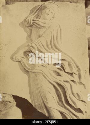 Sculptural fragment - dancing Maenad in high relief, 1865. Additional ...