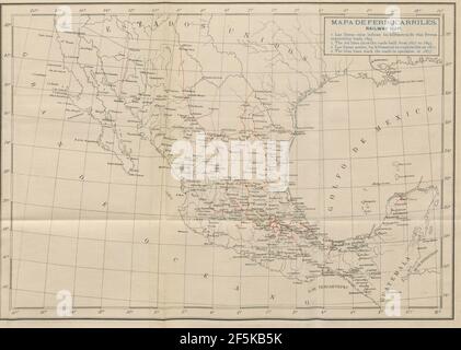 Railways map of Mexico in 1893 Stock Photo - Alamy