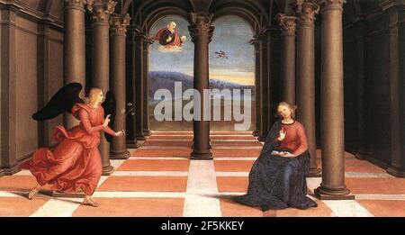 Raphael - The Annunciation (Oddi altar Stock Photo - Alamy