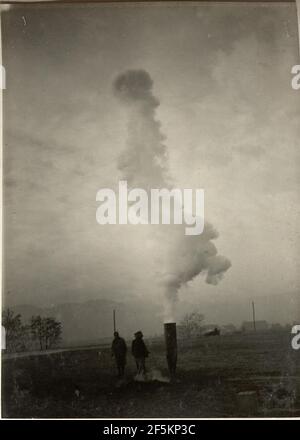 Rauchringrohr zur Darstellung der Rauchringe bei den 30.5 cm Mörsern M ...