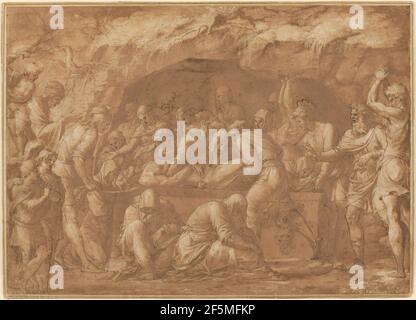 Luca Penni, Italian (1500-1504-1556), The Banquet of Achelous, c. 1545 ...