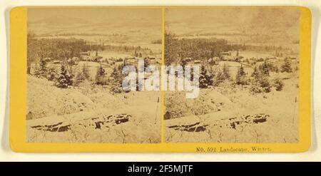 Landscape, Winter. Benjamin West Kilburn (American, 1827 - 1909 Stock ...