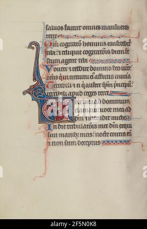 Initial V: The Divine Hand Crowing David; Bute Psalter, text and ...