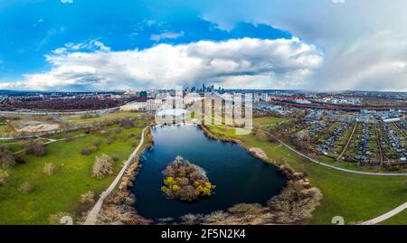 The Beautiful view of the skyscrapers in Frankfurt Stock Photo - Alamy