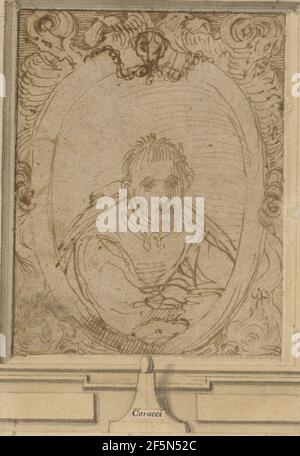 Annibale Carracci, Italian (1560-1609), Satyr Holding a Roundel, 1597 ...