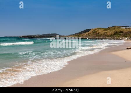 Shiokaze Cobalt blue beach,Tsunoshima,Shimonoseki,Yamaguchi,Japan Stock ...