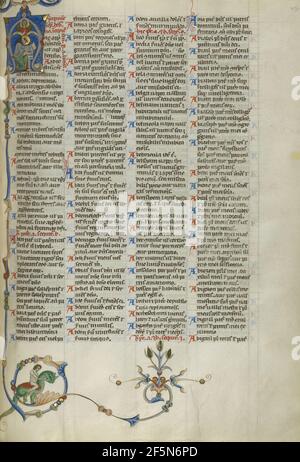 Initial A: Monk Seated; Glossary of Hebrew Names; Abbey Bible, about ...