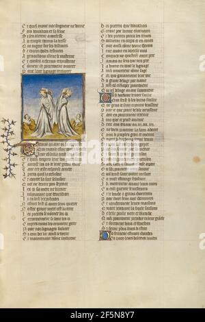 Dukalion and Pyrrha Throwing Stones over their Shoulders; Roman de la ...