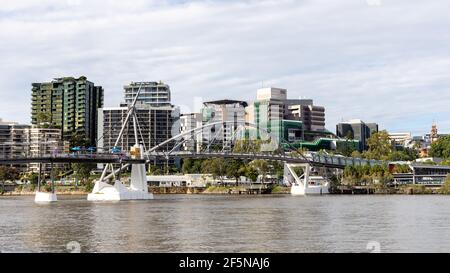 The iconic goodwill bridge on the Brisbane River in Queensland on March ...