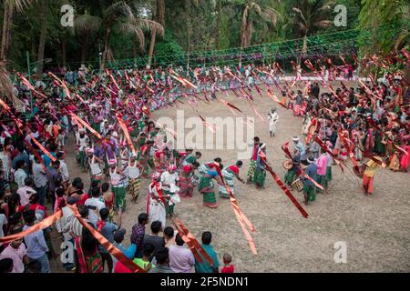 Tribals celebrating Baha Bonga festival in Jamshedpur State of India ...