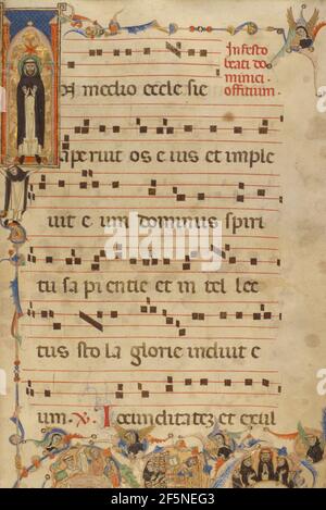Initial I: Saint Dominic Enshrined; Jacobellus of Salerno, Italian ...
