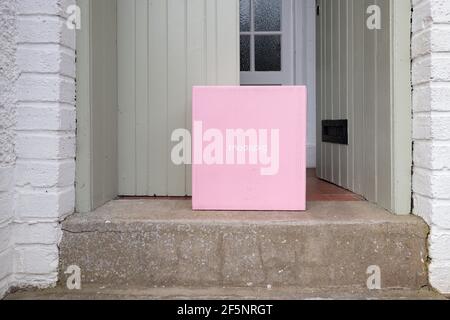 Moonpig delivery on doorstep - UK Stock Photo - Alamy