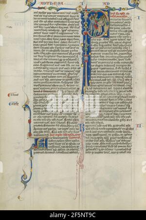 Initial P: A Crowd Fleeing from Demon-Possessed Men; Abbey Bible, about ...