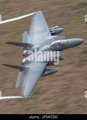 Mach Loop F-15 Low Level Stock Photo - Alamy