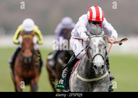 Top Rank ridden by PJ McDonald (red/white striped cap) win The Unibet ...