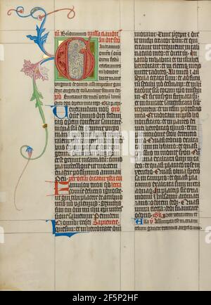 Decorated Initial R. Master Michael (Austrian, active about 1420 until ...