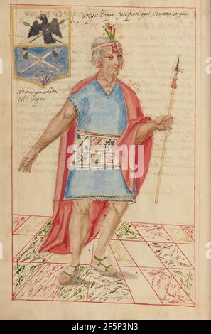 This portrait of Lloque Yupanqui, an Incan ruler, is a representation ...