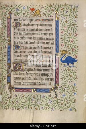 The 'Decorated Text Page' is a work of art that includes intricate ...
